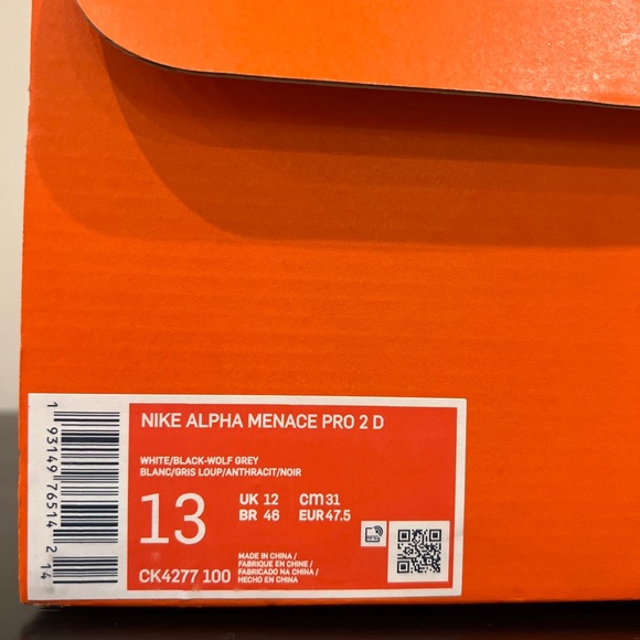 Nike | Shoes | Size 3 Nike Alpha Menace Pro 2 Mid Detachable Football ...